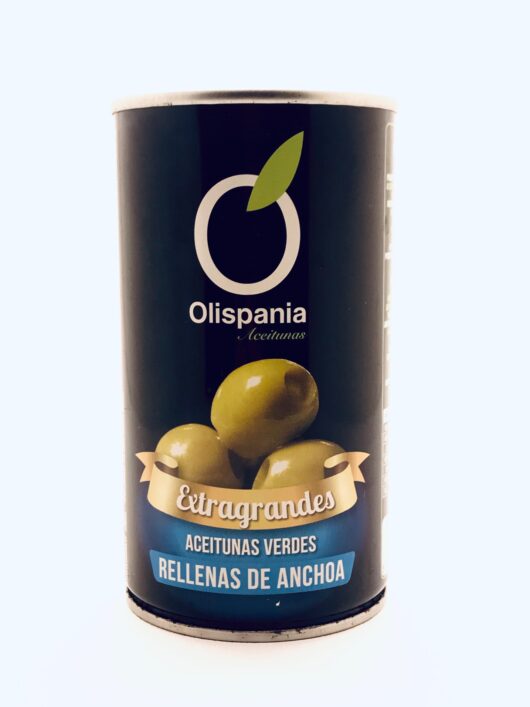 Rohelised oliivid täidetud anshoovisega 150gr 160/200 Olispania - Barrica