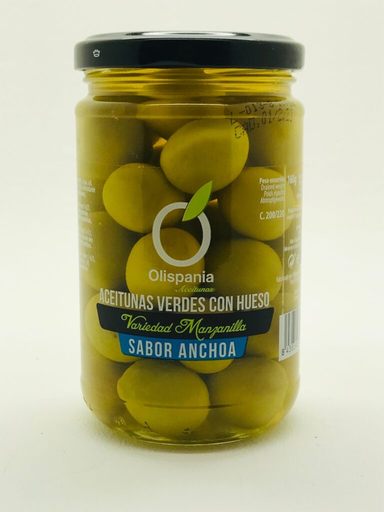 Rohelised kiviga oliivid soolvees, 160gr 200/220 - Barrica